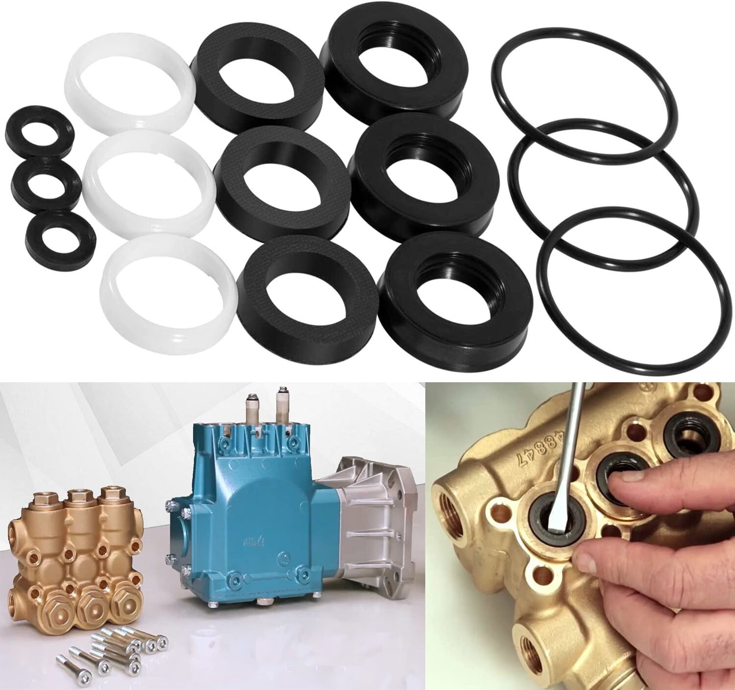 34262 Seals Rebuild Kit Fits Cat Pump 66DX 6DX Pressure Washer Pump ...