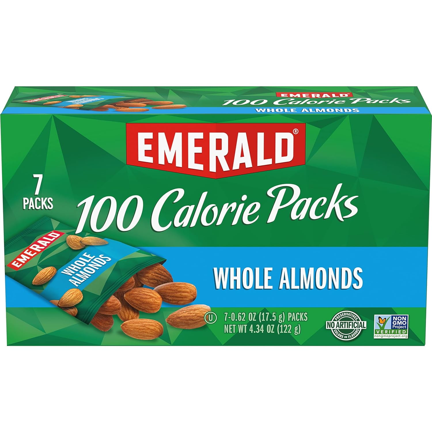 34325 100 Calorie Pack All Natural Almonds, 0.63oz Packs, 7/Box ...