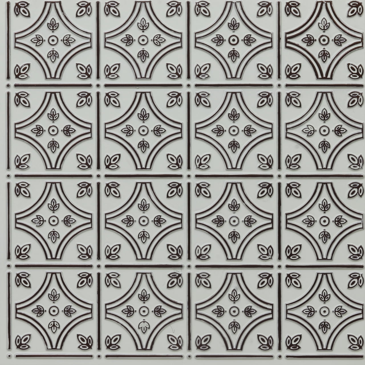 345 - Victoria 2 ft. x 2 ft. PVC Glue-up Ceiling Tile in Antique Mocha ...