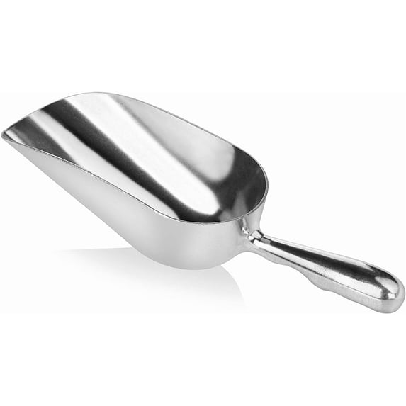 34509 One-Piece Cast Aluminum Round Bottom Bar Ice Flour Utility Scoop ...
