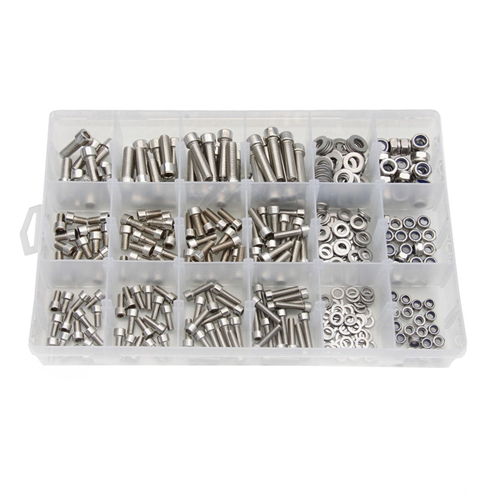 345pcs M5/M6/M8 Stainless Steel Round Column Hexagon Head Cylinder ...