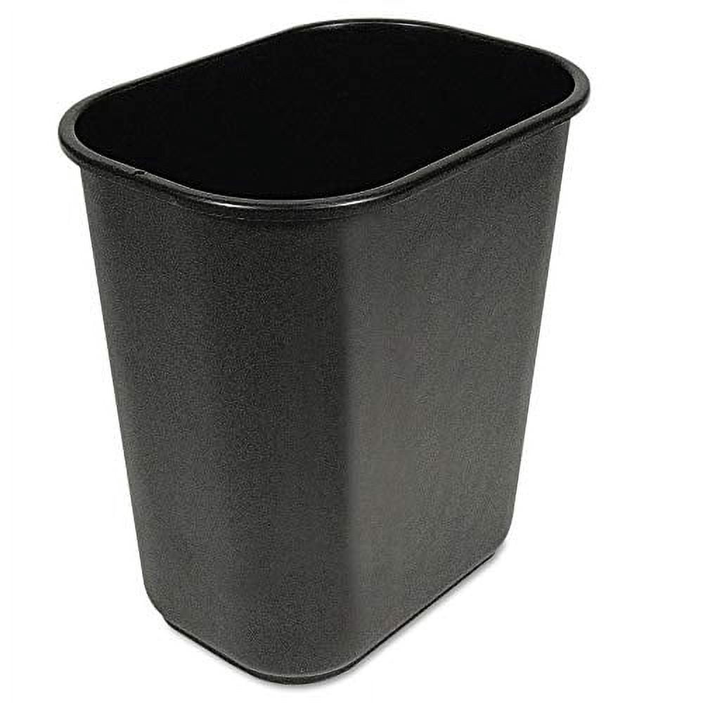3485202 28 Qt. Plastic Soft-Sided Wastebasket - Black - Walmart.com