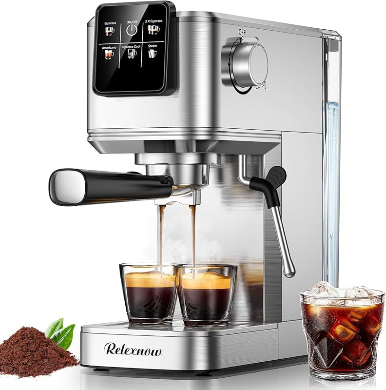 348579 Espresso Machine, 20 ar Espresso r Milk Frother & LCD Panel, Hot ...