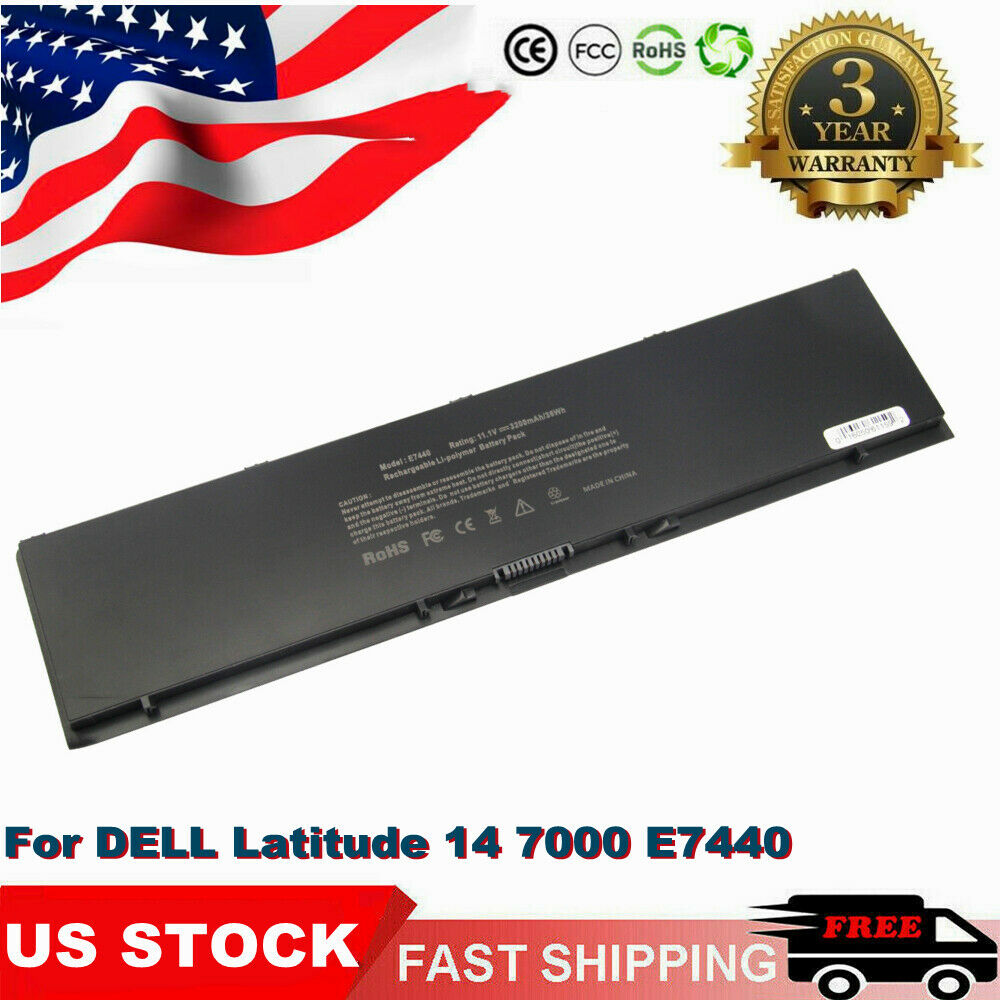 34GKR Battery For Dell Latitude 14 7000 E7440 E7450 PFXCR 451-BBFT 451 ...