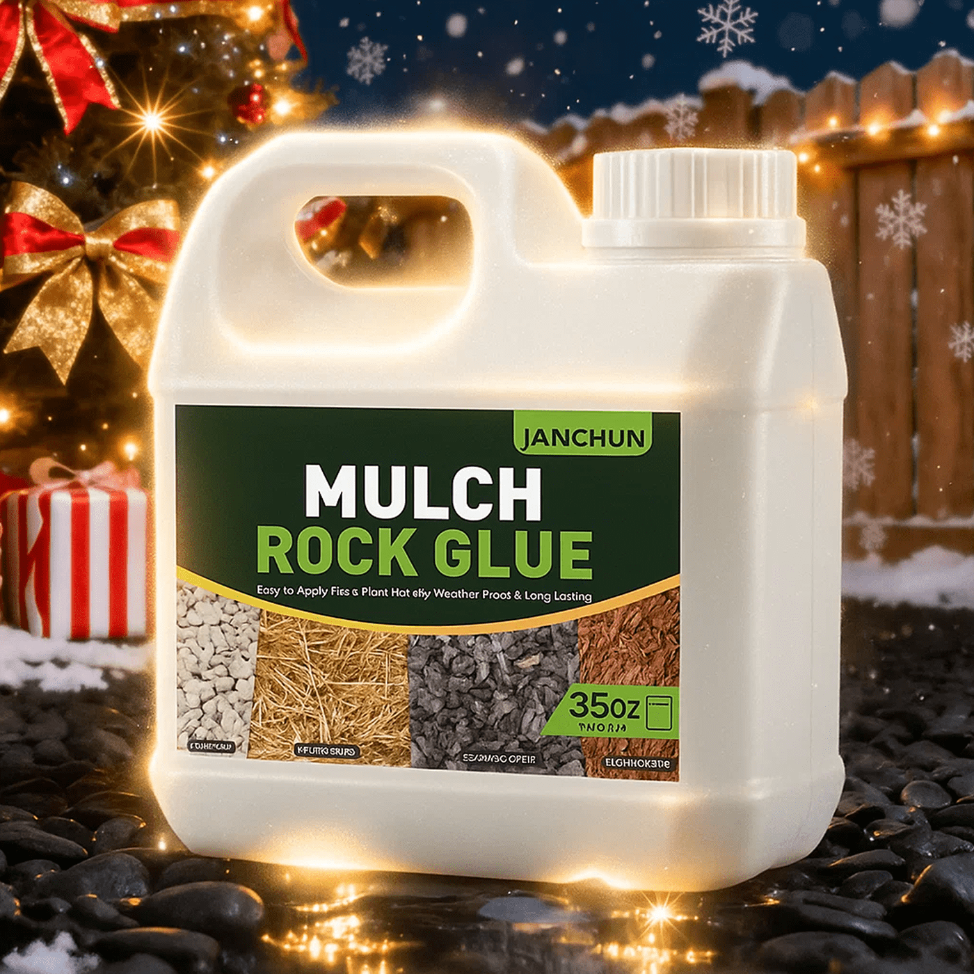 34Oz Mulch Glue for Landscape Rock - Strong Mulch Binder Glue for ...