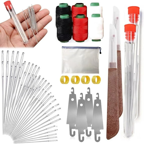 34PCS Sewing Tool Set Big Eye Steel Sewing Needles Kit, 2 PACK 2026 New ...