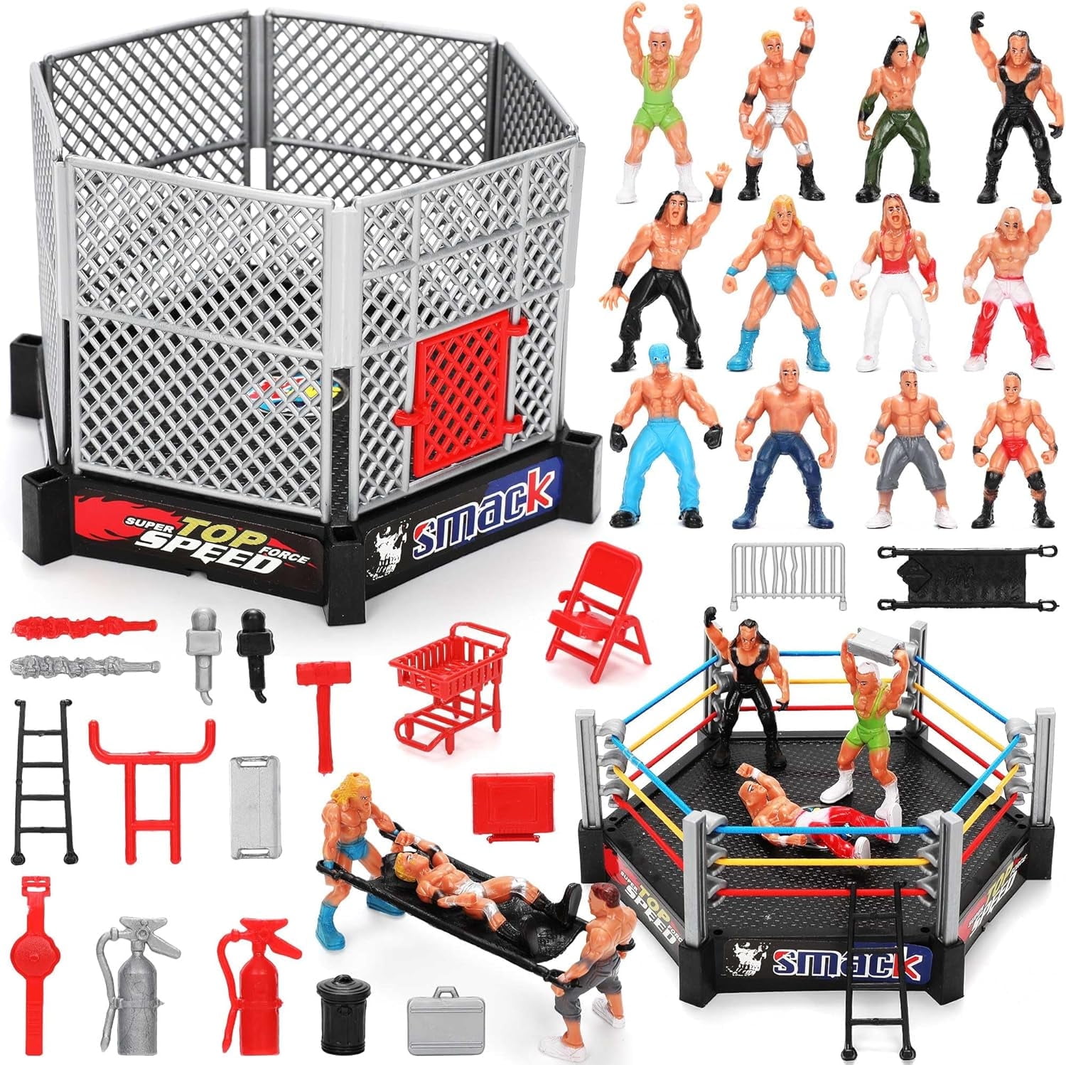 34PCS Wrestling Toys for Kids - Action Figures For Boys Age 3-12 ...