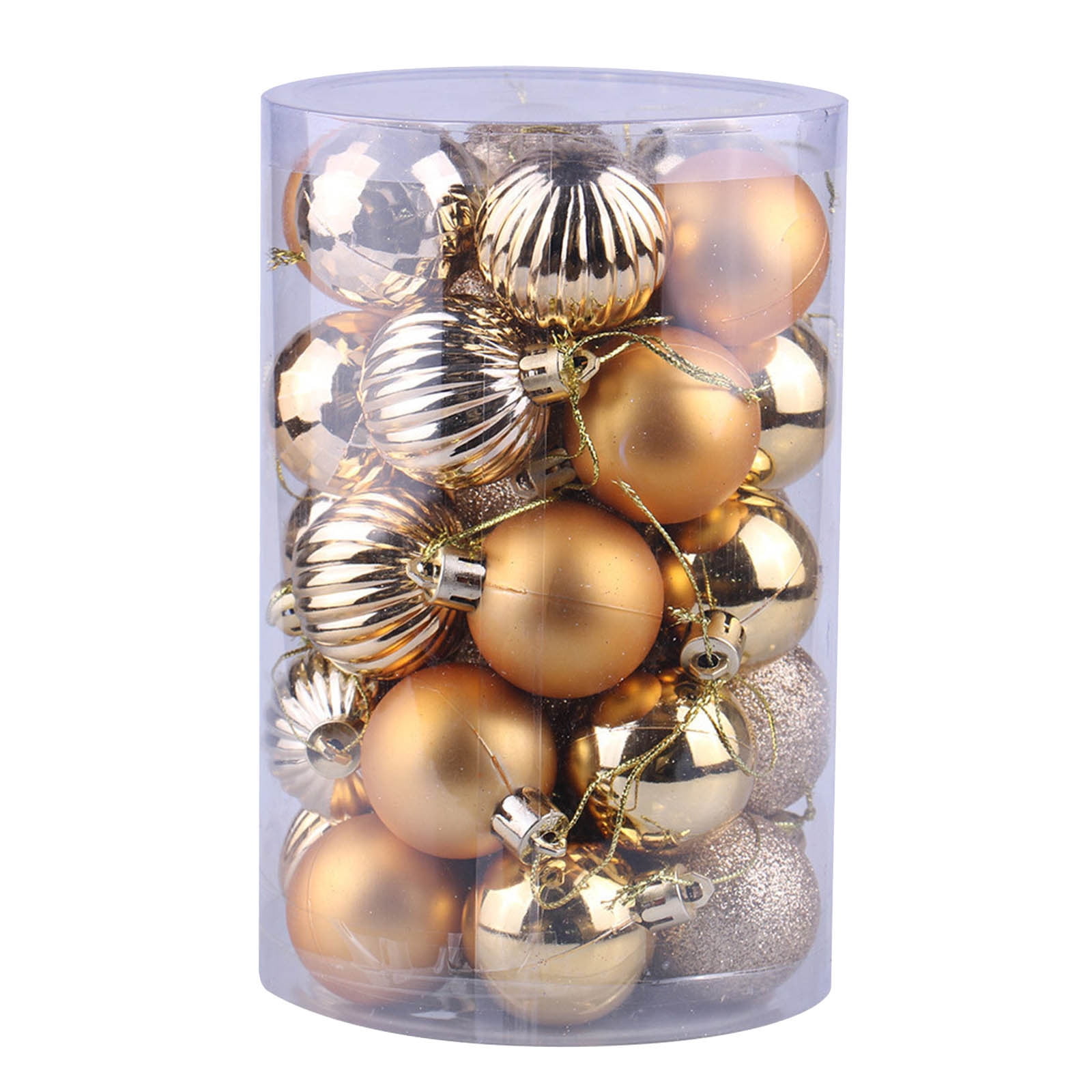 34Pcs Christmas Tree Ornaments Gold 40mm/1.57", Christmas Tree ...