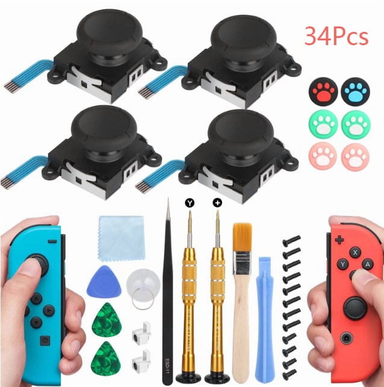 34Pcs Replacement for Nintendo Switch Joycon, Joystick Analog Left ...