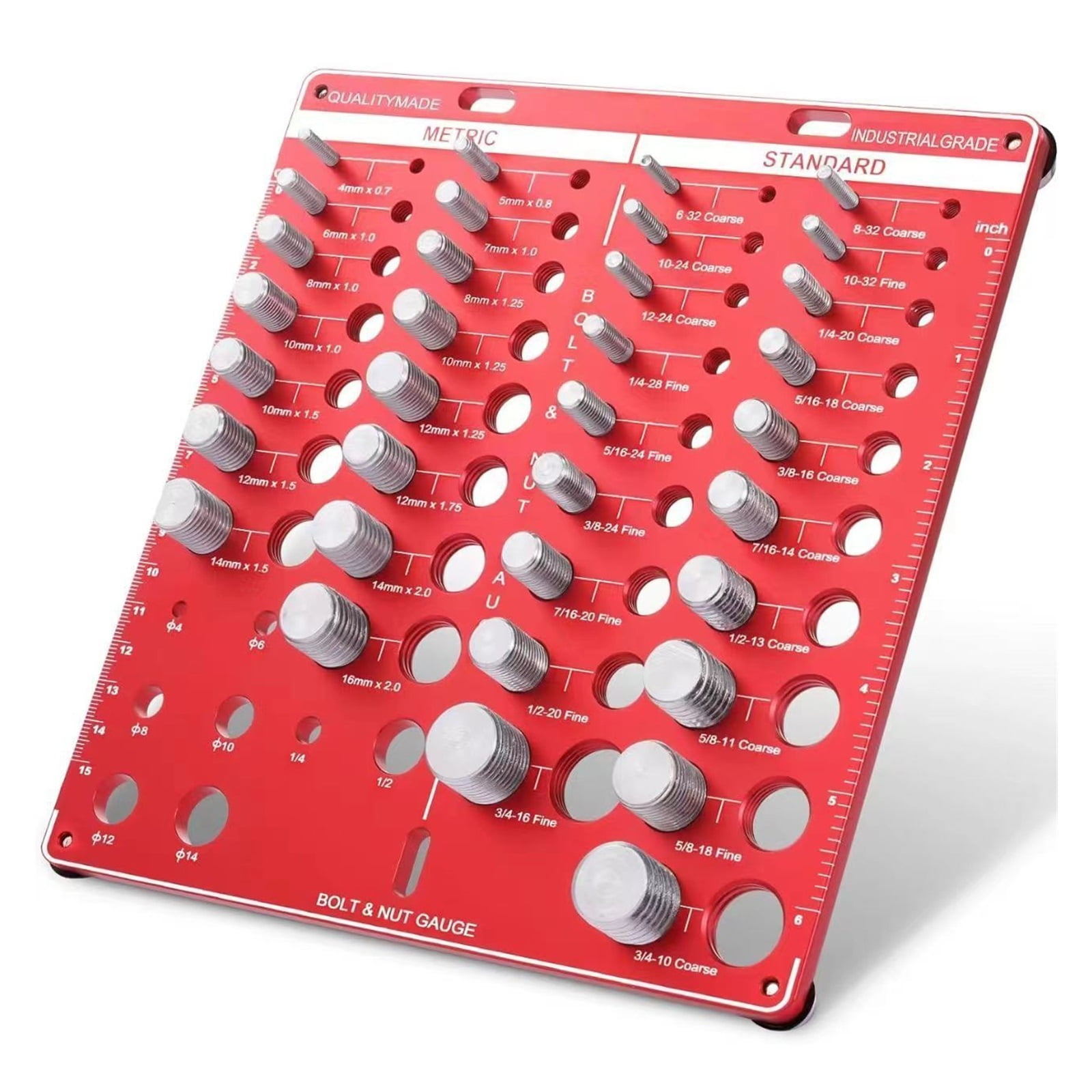 34Point Nut and Bolt Thread Checker Thread Identifier Gauge Inch and ...