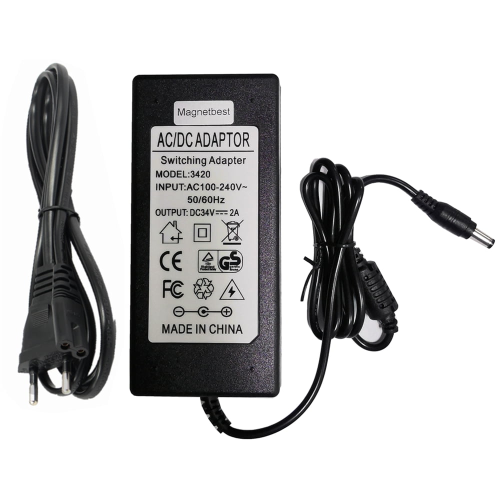 34V 2A AC/DC Adapter Charger 5.5*2.5 / 2.1MM DC Plug Alternative 34V 1 ...