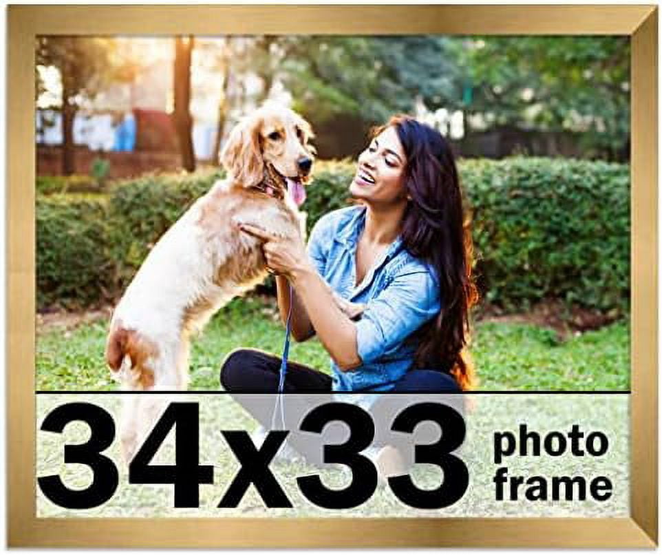 34X33 Frame Bronze Picture Frame - Modern Photo Frame Includes UV Guard ...