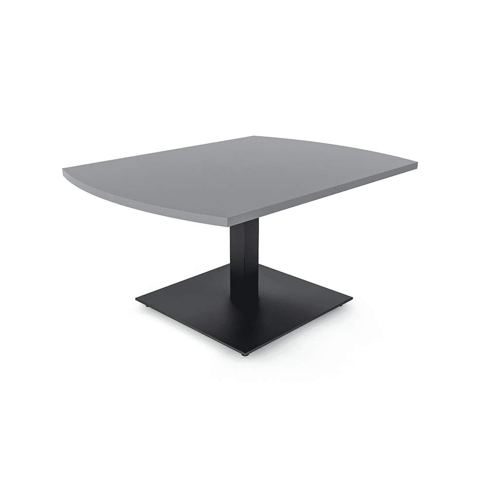 34X45 Small Arc Rectangle Shaped Coffee Table With Square Metal Base - Walmart.com