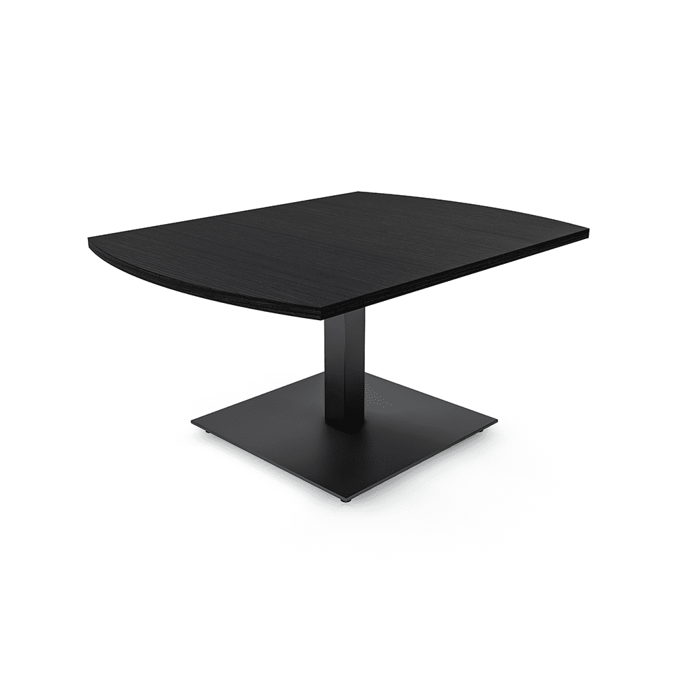 34X45 Small Arc Rectangle Shaped Coffee Table With Square Metal Base - Walmart.com