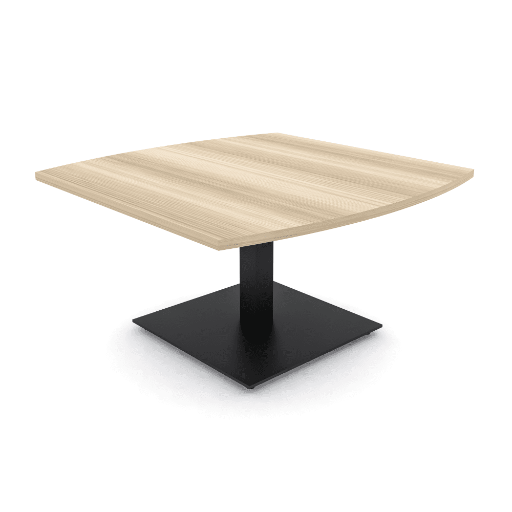 34X45 Small Arc Rectangle Shaped Coffee Table With Square Metal Base - Walmart.com