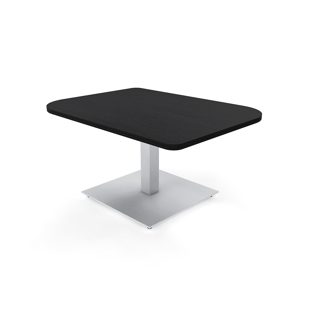 34X45" Small Duo Shaped Coffee Table With Square Metal Base - Walmart.com