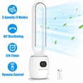 34in Bladeless Tower Fan with 60°Oscillating, 3 Speeds & 3 Modes ...