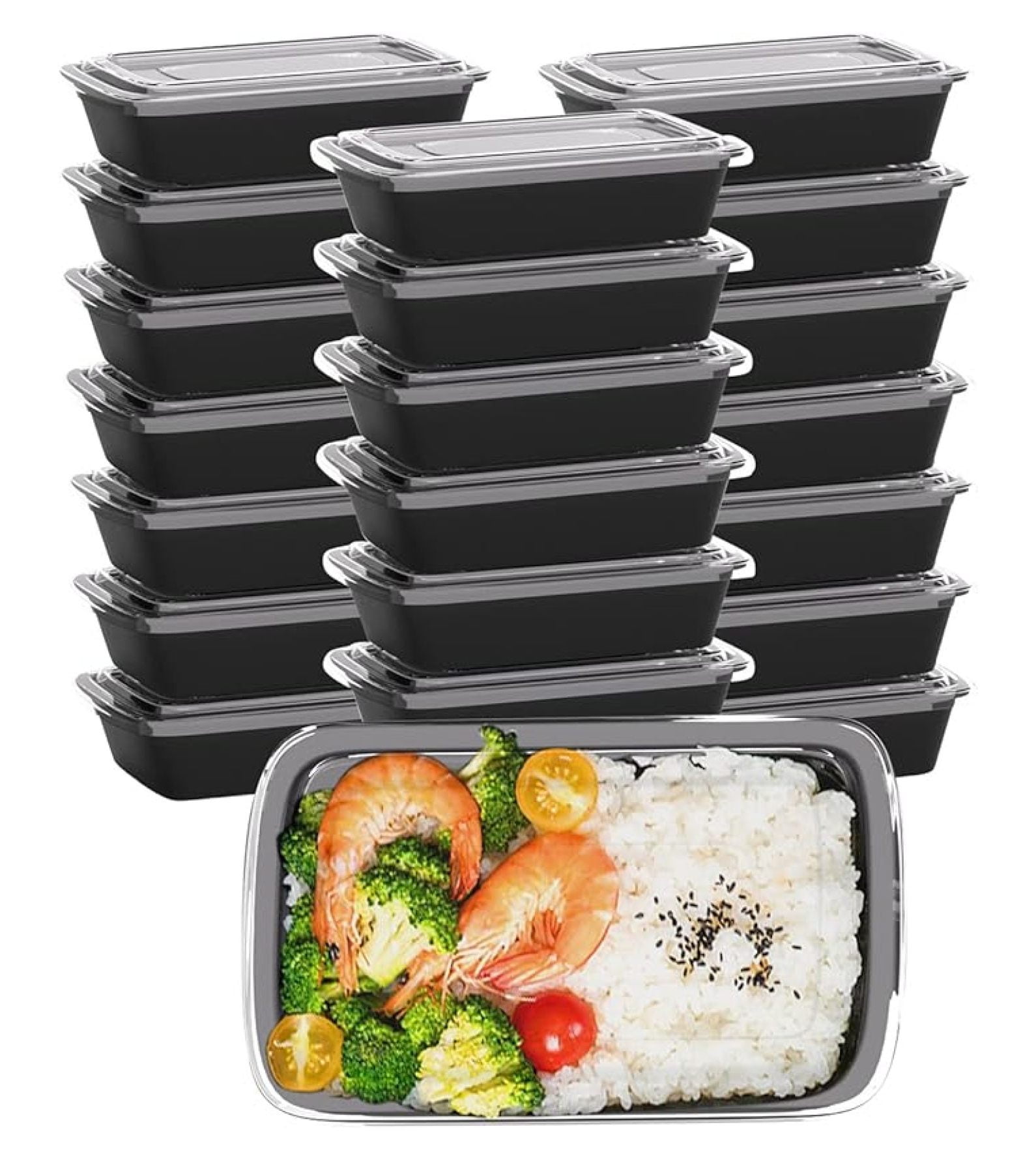34oz Meal Prep Containers (30 Pack) - Disposable Plastic Food ...