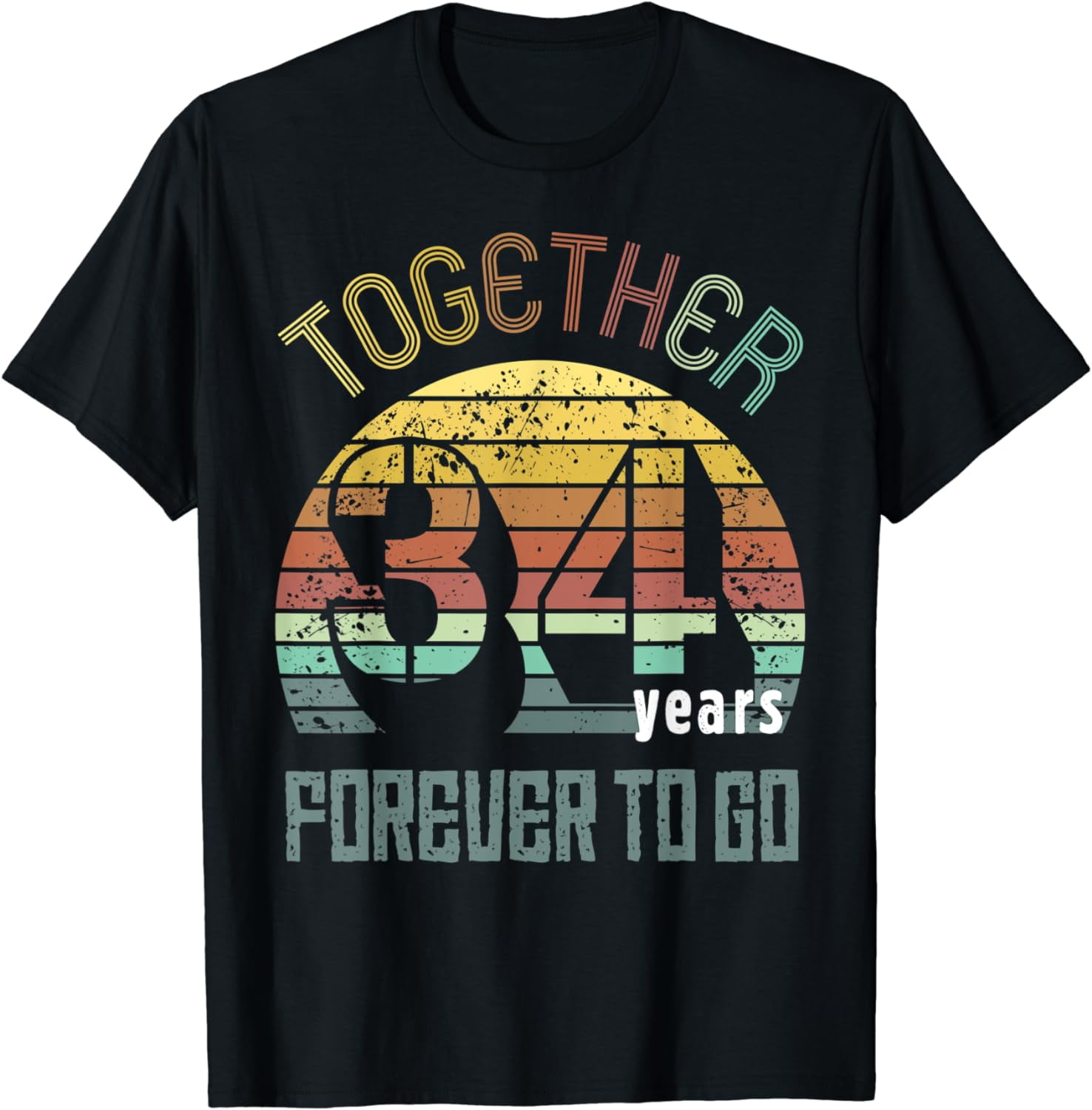 34th Years Wedding Anniversary Gifts For Couples Matching 34 T-Shirt ...
