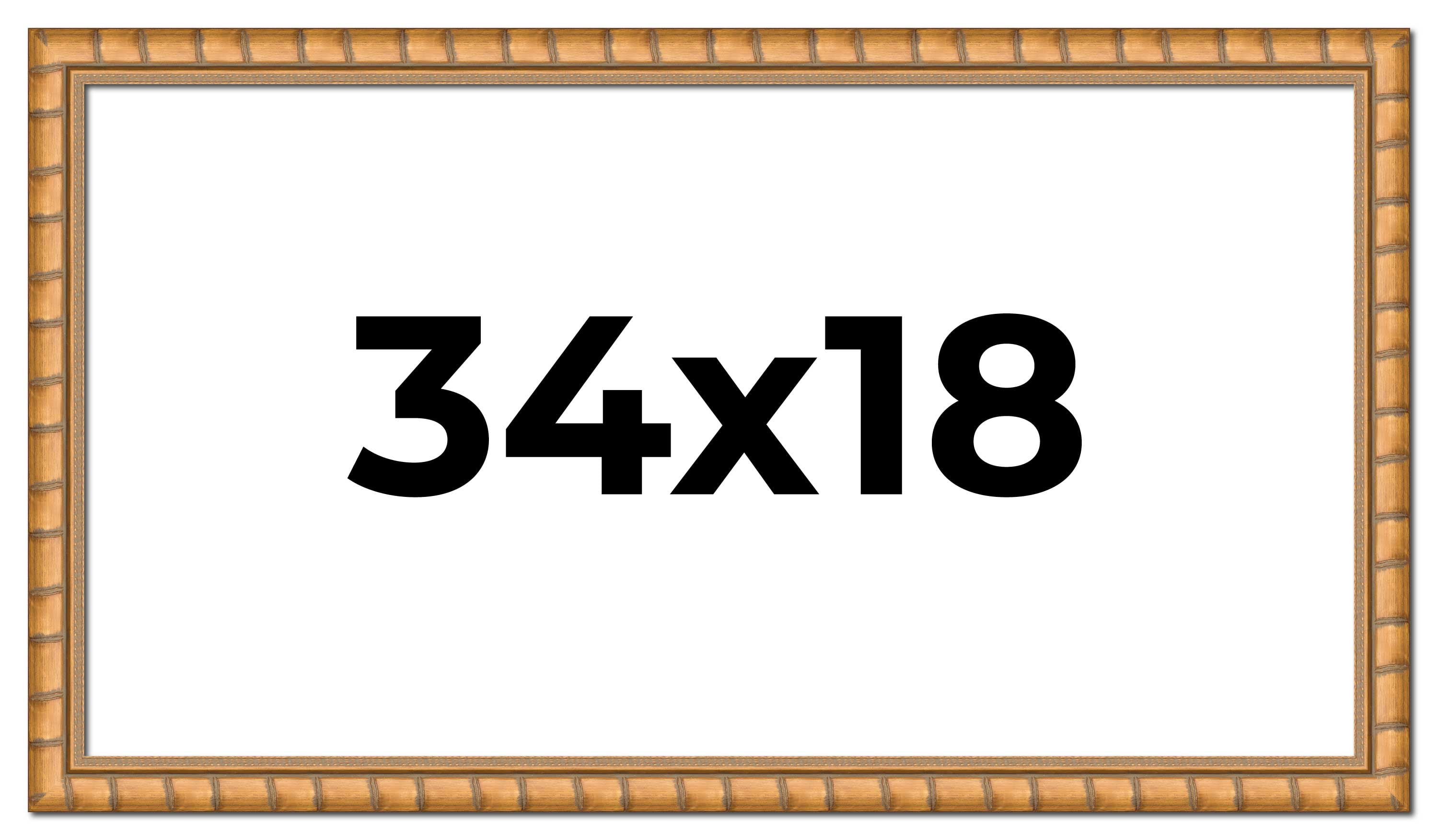 34x18 Frame Gold Real Wood Picture Frame Width 1.5 inches | Interior ...