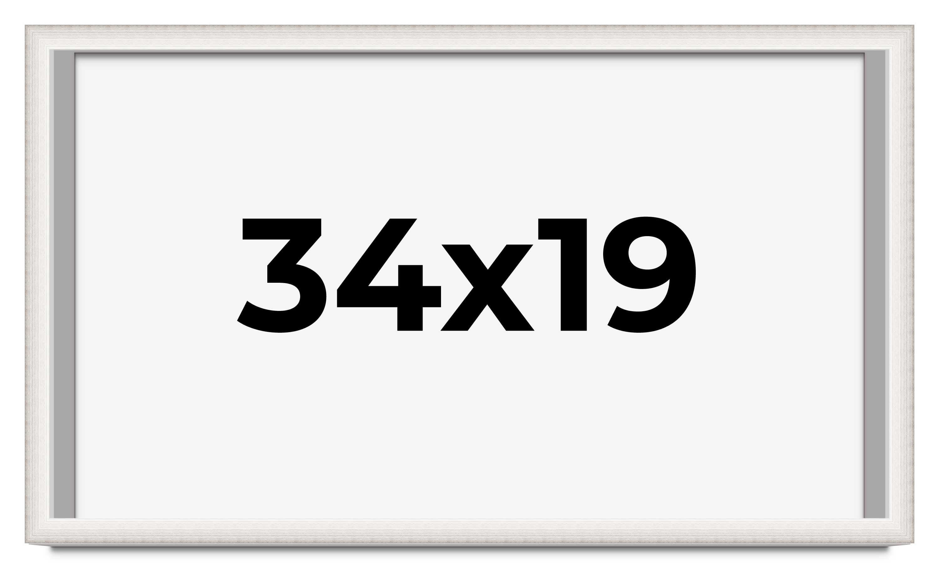 34x19 Shadow Box Silver Brushed Striped Display Frame | 1.625 Inches ...