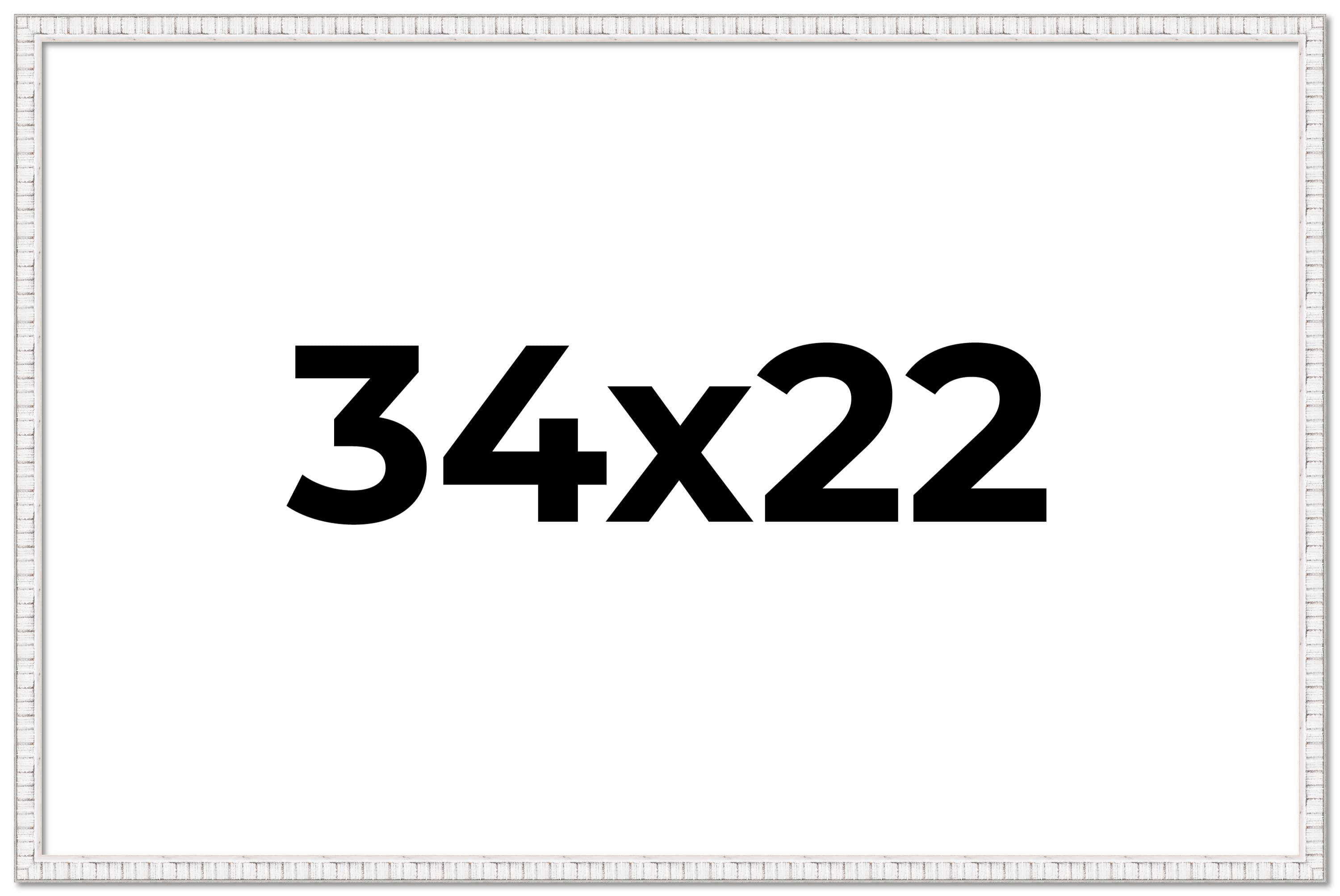 34x22 Frame White Real Wood Picture Frame Width 0.75 inches | Interior ...