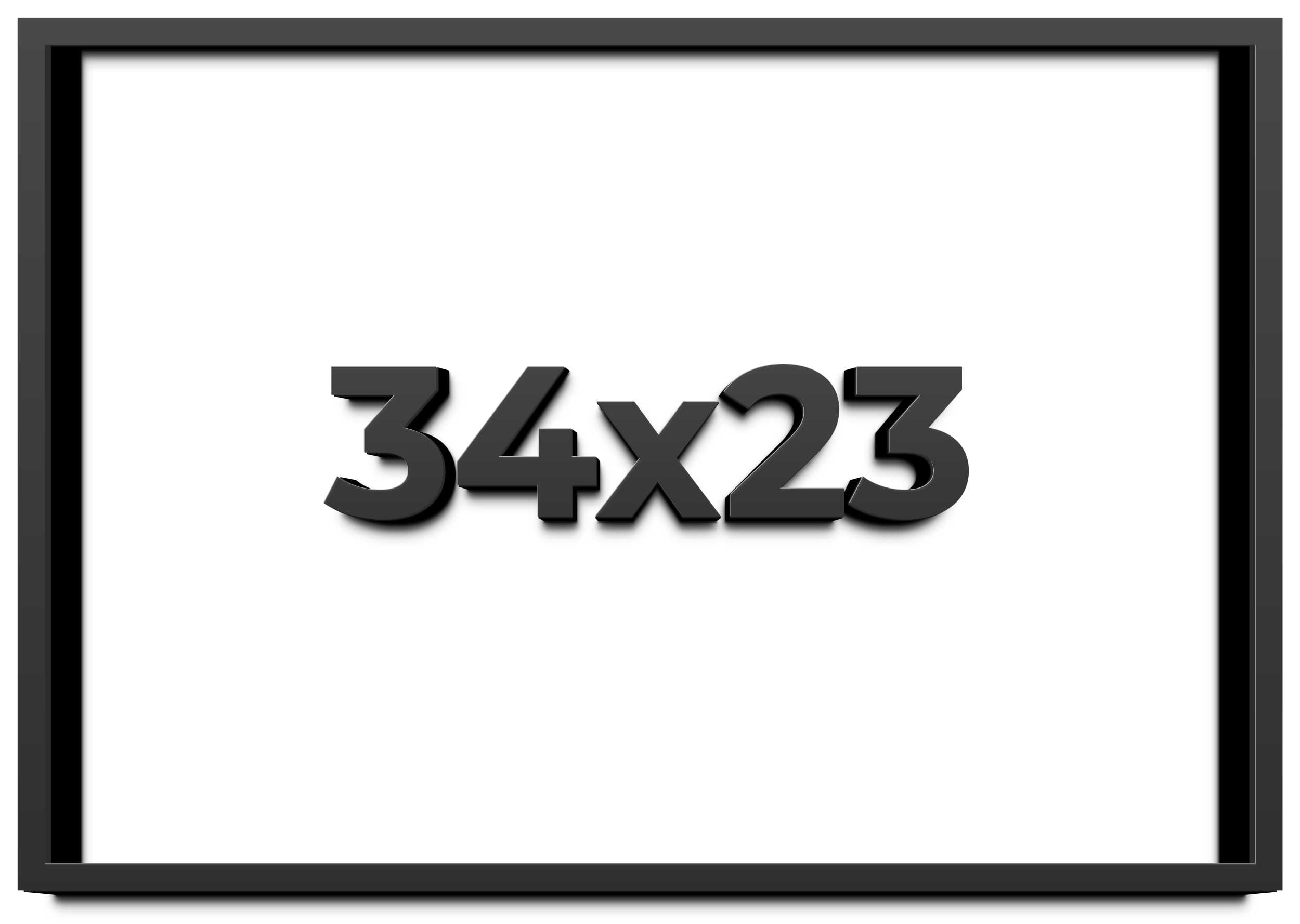 34x23 Shadow Box Frame Black | 1 inches Deep Real Wood Contemporary ...