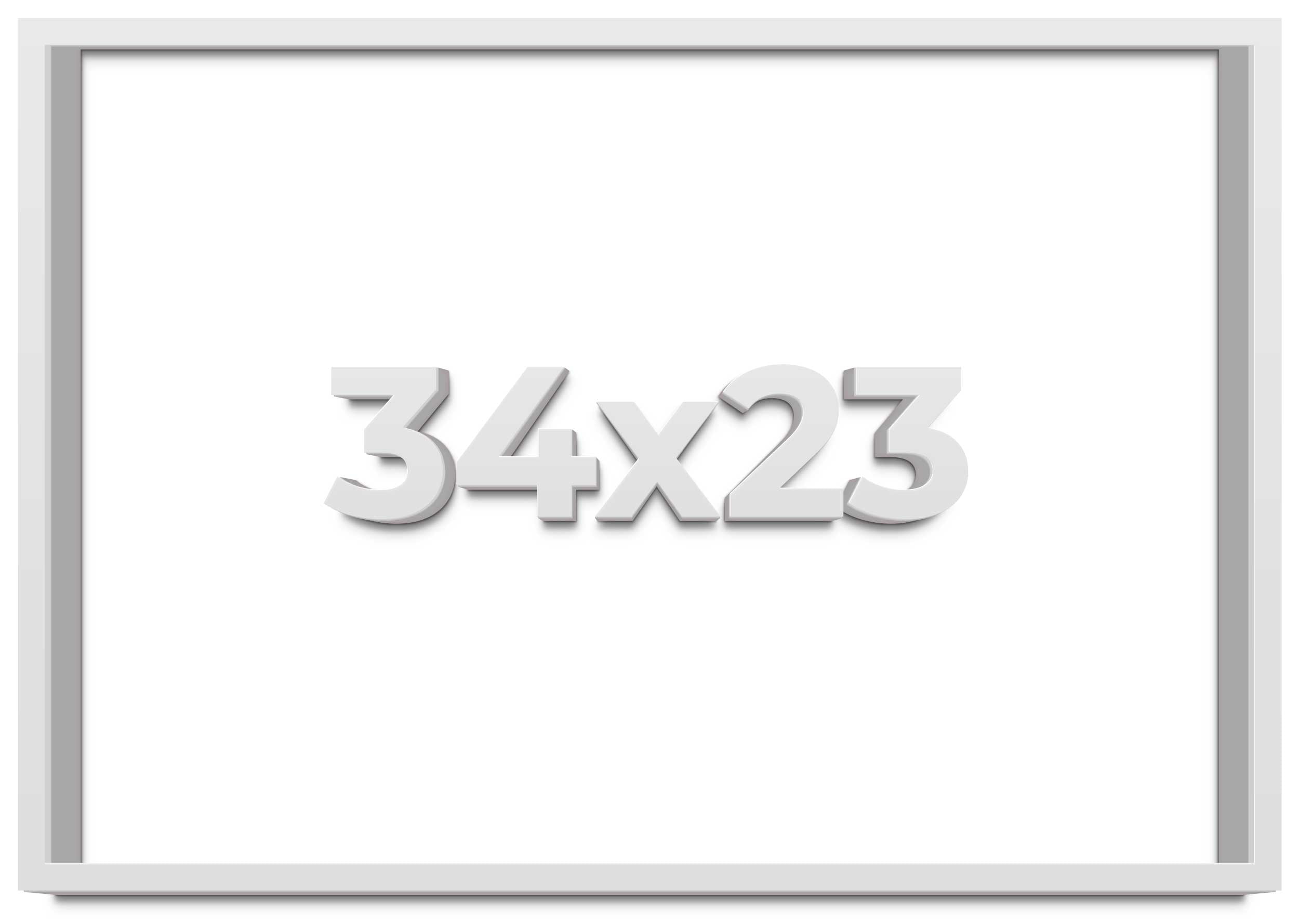 34x23 Shadow Box Frame White | 1 Inches Deep Real Wood Contemporary ...