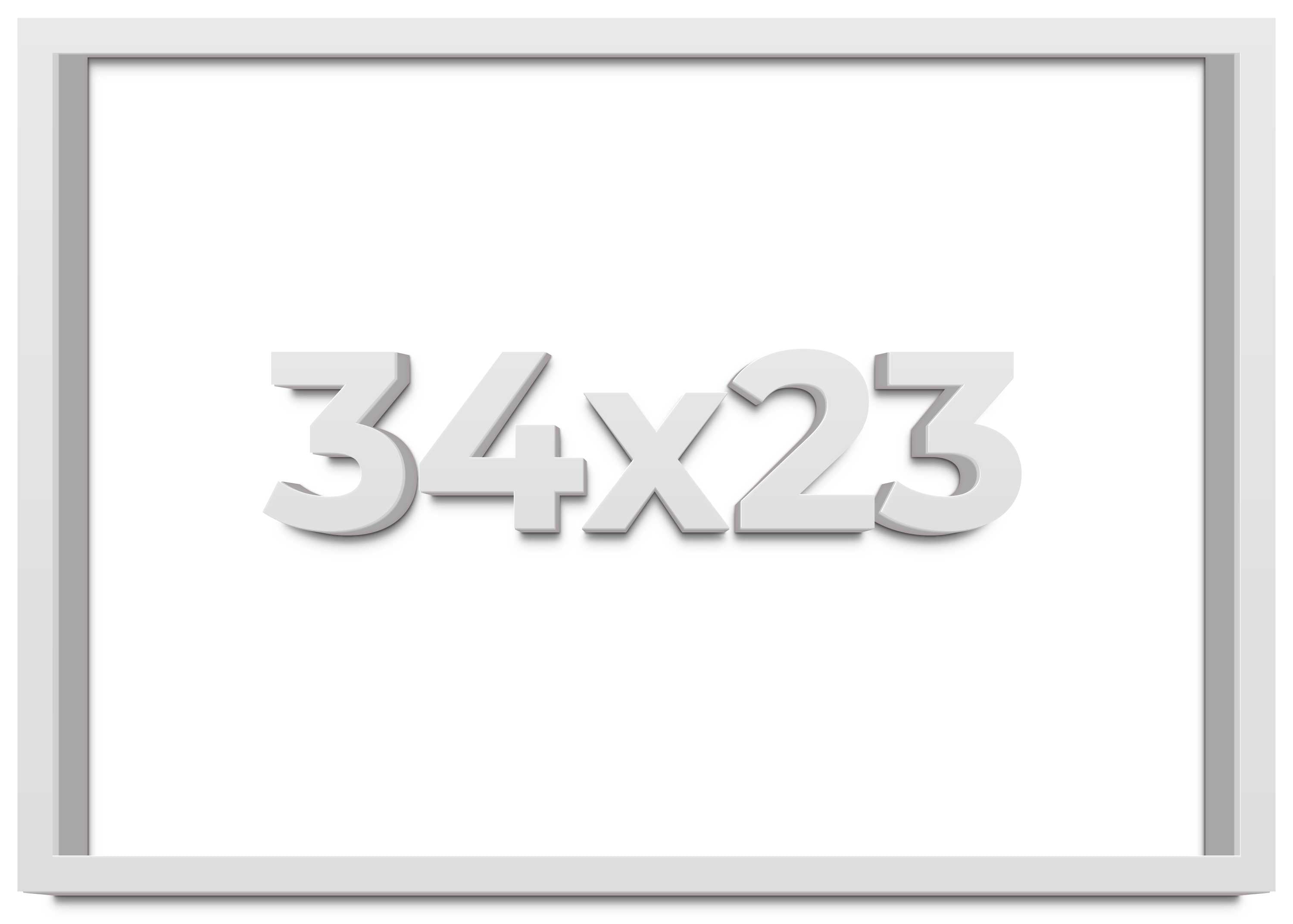 34x23 Shadow Box High Gloss White Display Frame | 1.625 Inches Deep | 1 ...