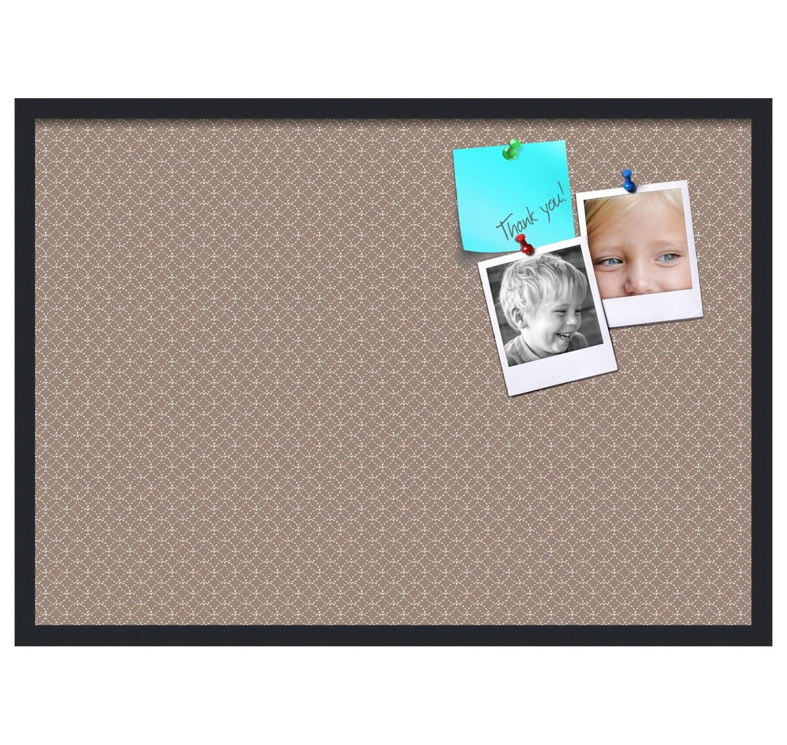 34x24 Inch Cork Bulletin Board. This Decorative Framed Pin Board Comes ...