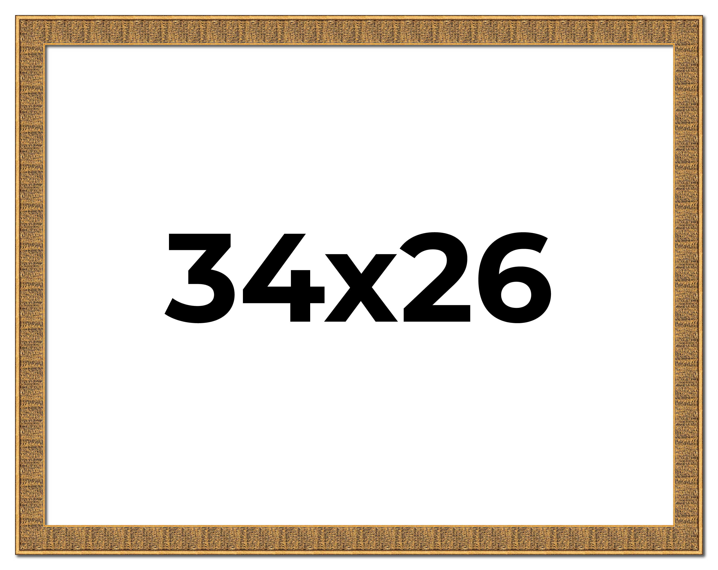 34x26 Frame Black and Gold Distressed Solid Wood Sonoma Picture Frame ...