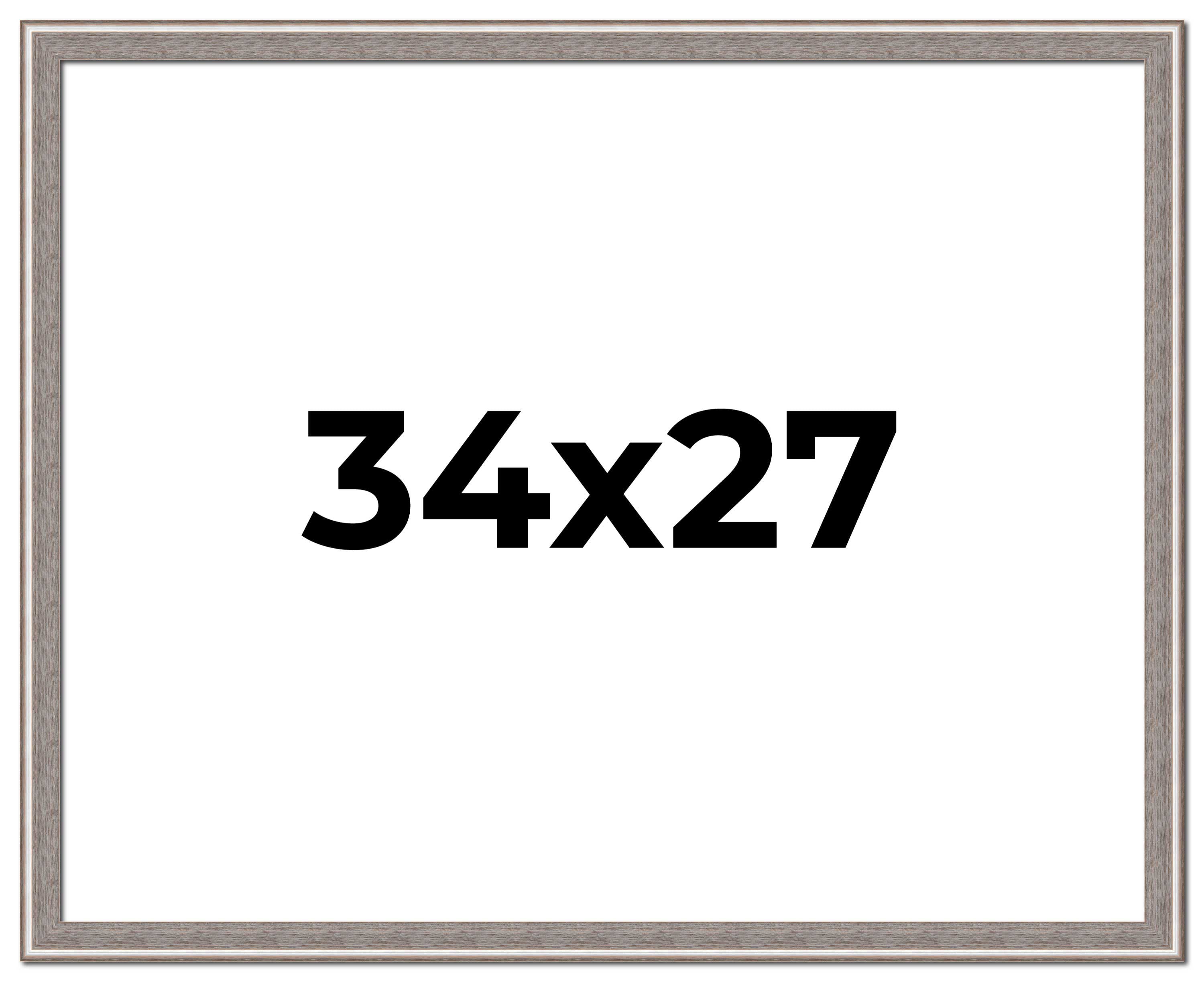 34x27 Frame Grey Real Wood Picture Frame Width 1.25 inches | Interior ...