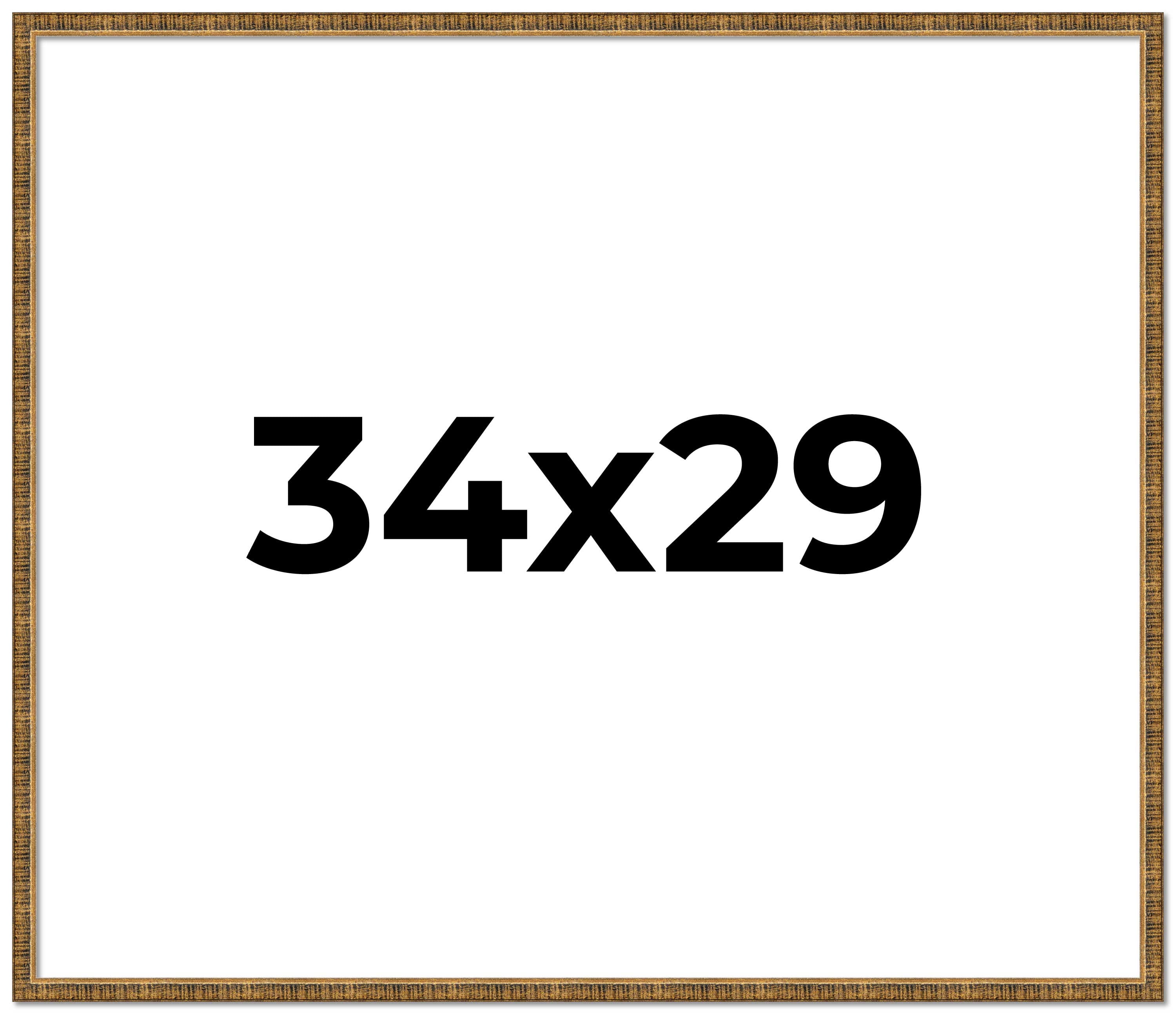 34x29 Frame Gold Kingsley Distressed Solid Wood Picture Frame Width 0. ...