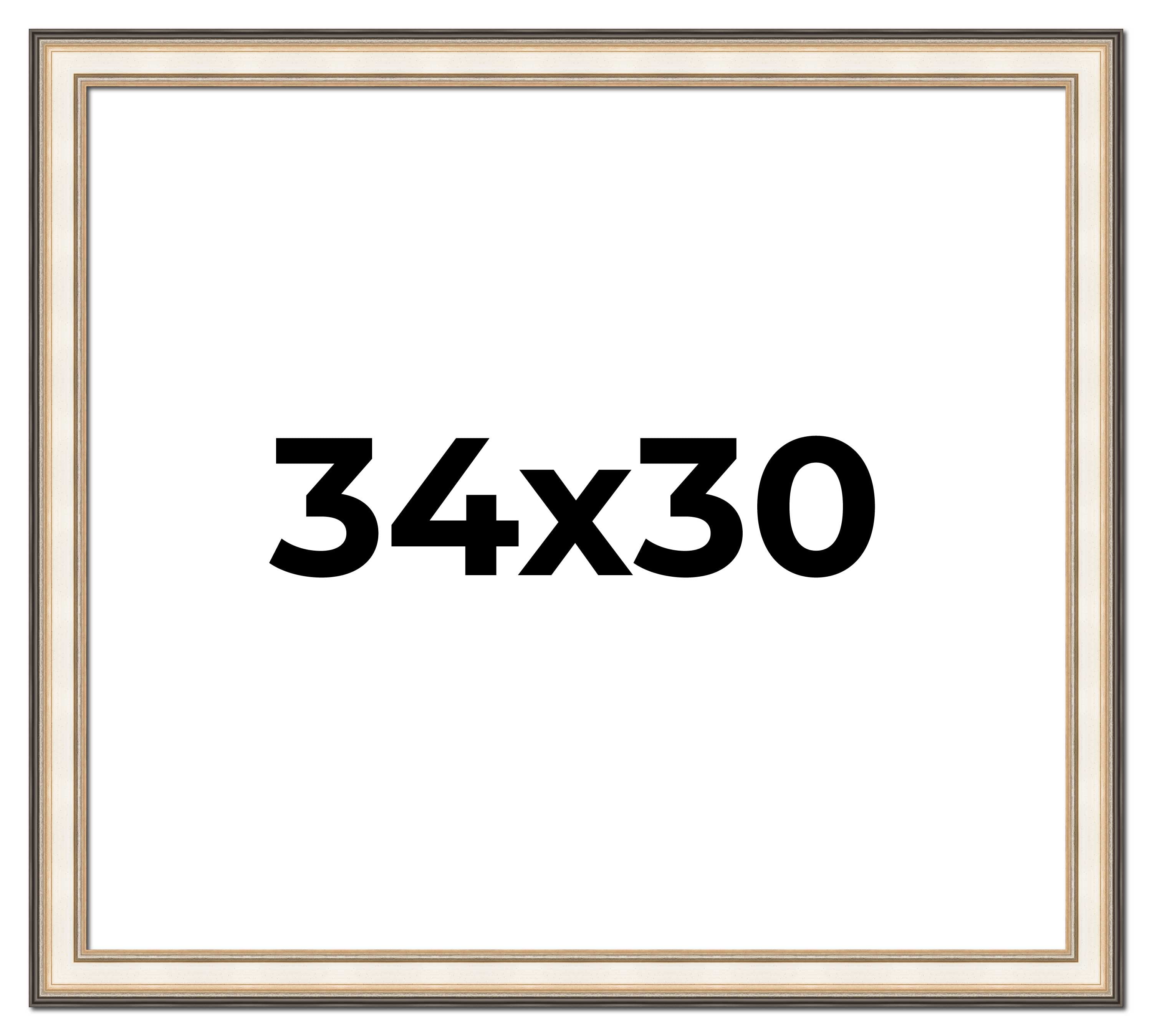 34x30 Frame Gold Silver Plein Aire 2" Inch Wide Moulding Solid Wood ...