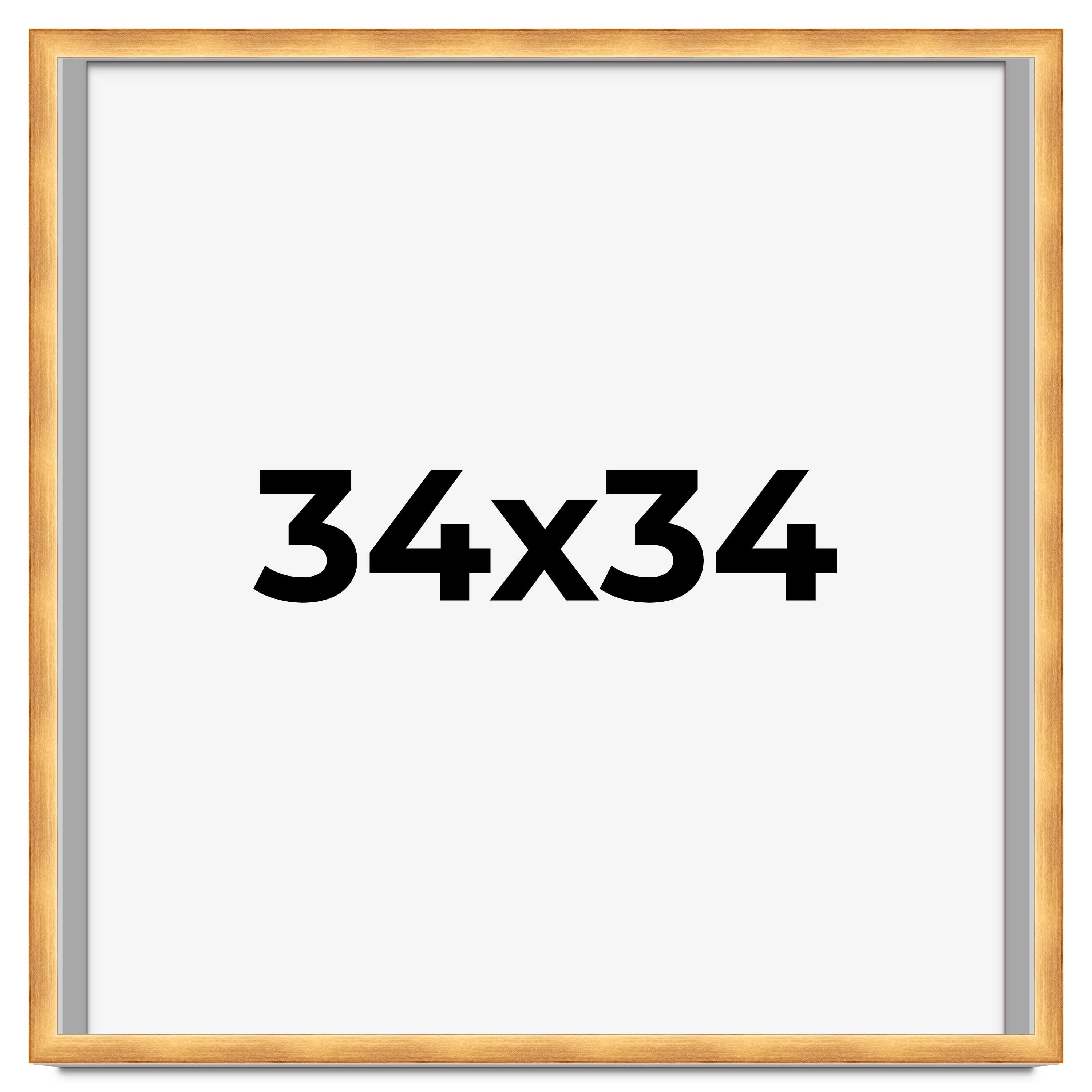 34x34 Shadow Box Bronze Cross-Brushed Display Frame | 1.625 Inches Deep ...