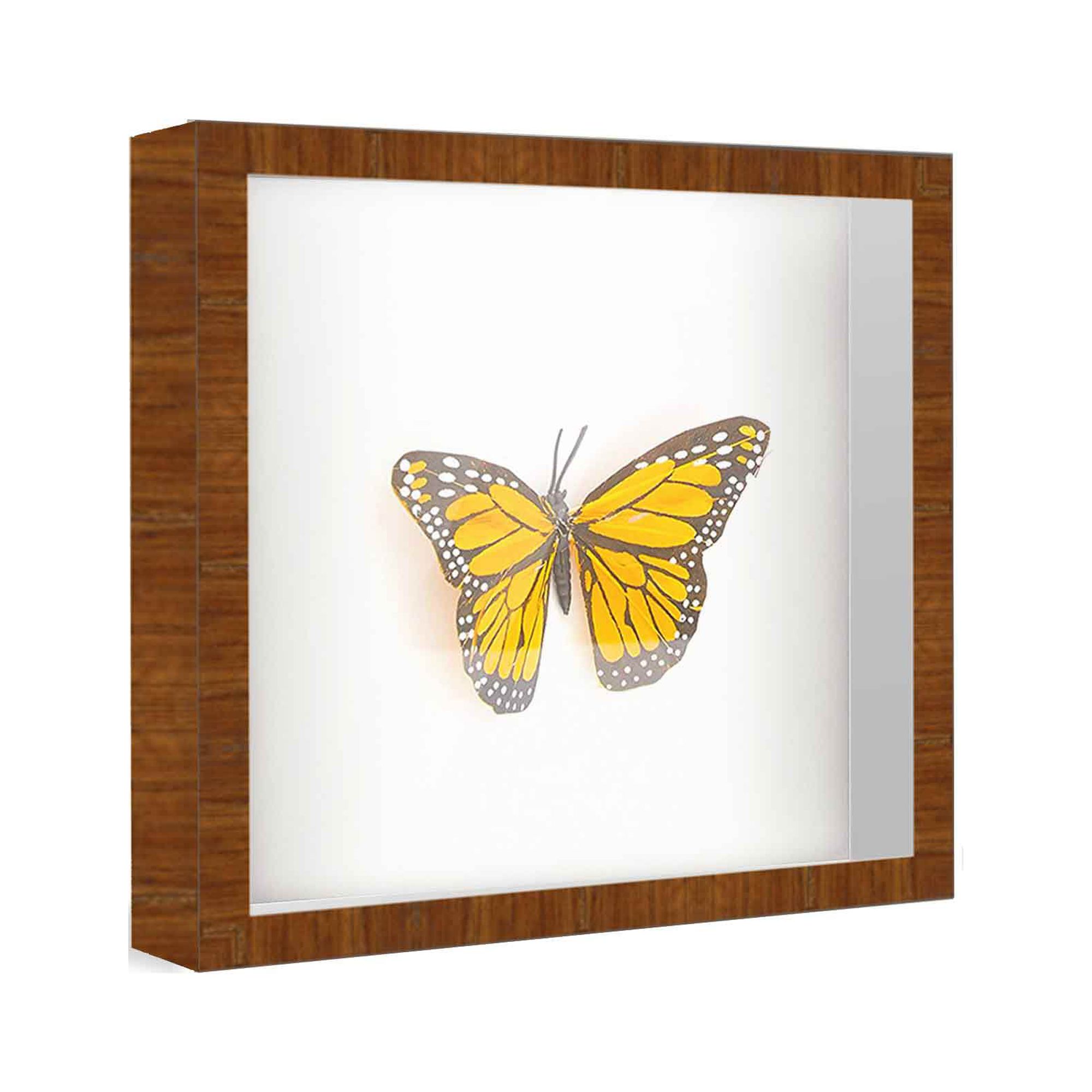34x34 Shadow Box Frame Silver | 1 inches Deep Real Wood Mid-Century ...