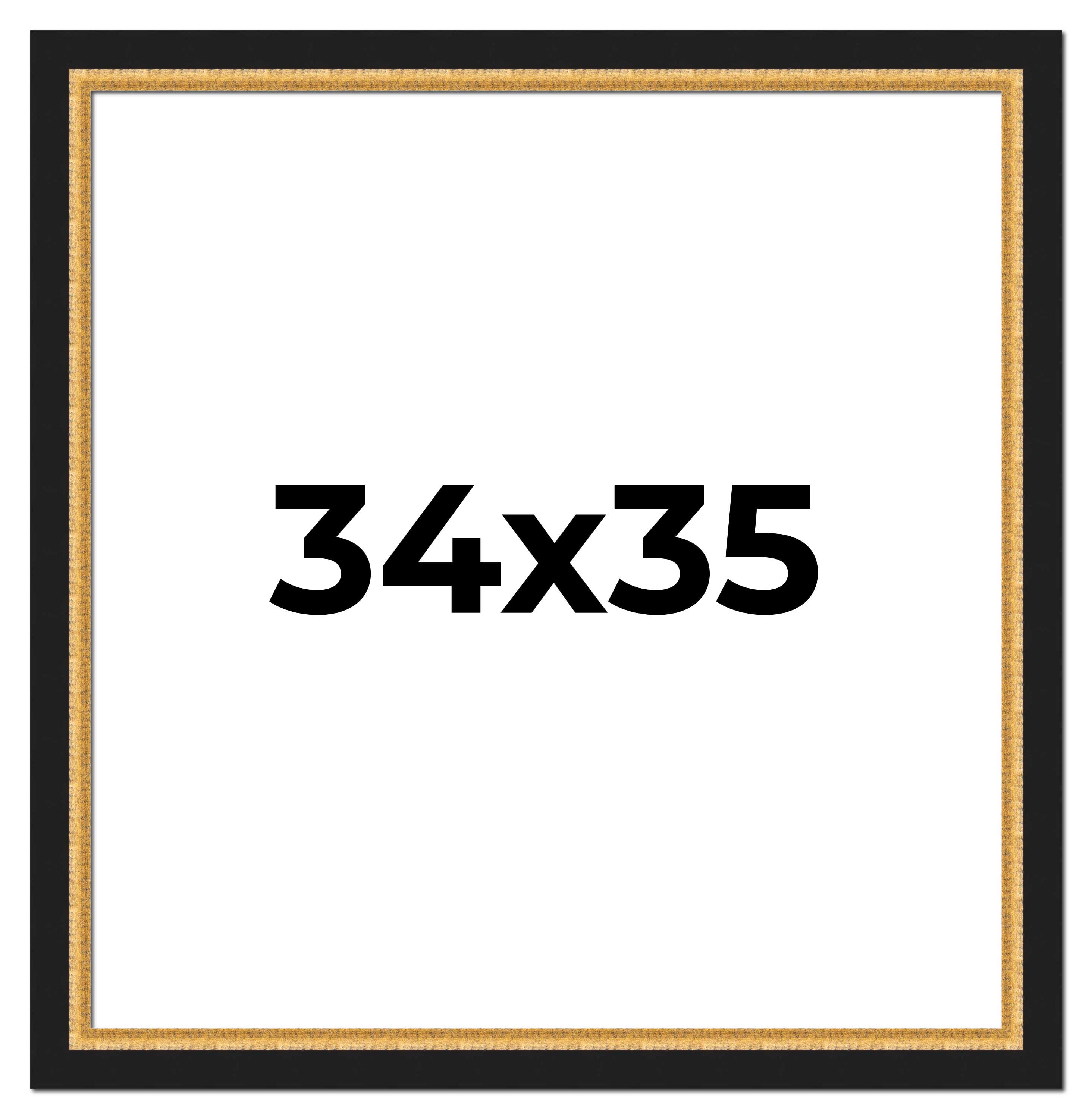 34x35 Frame Gold Real Wood Picture Frame Width 2.25 Inches | Interior ...