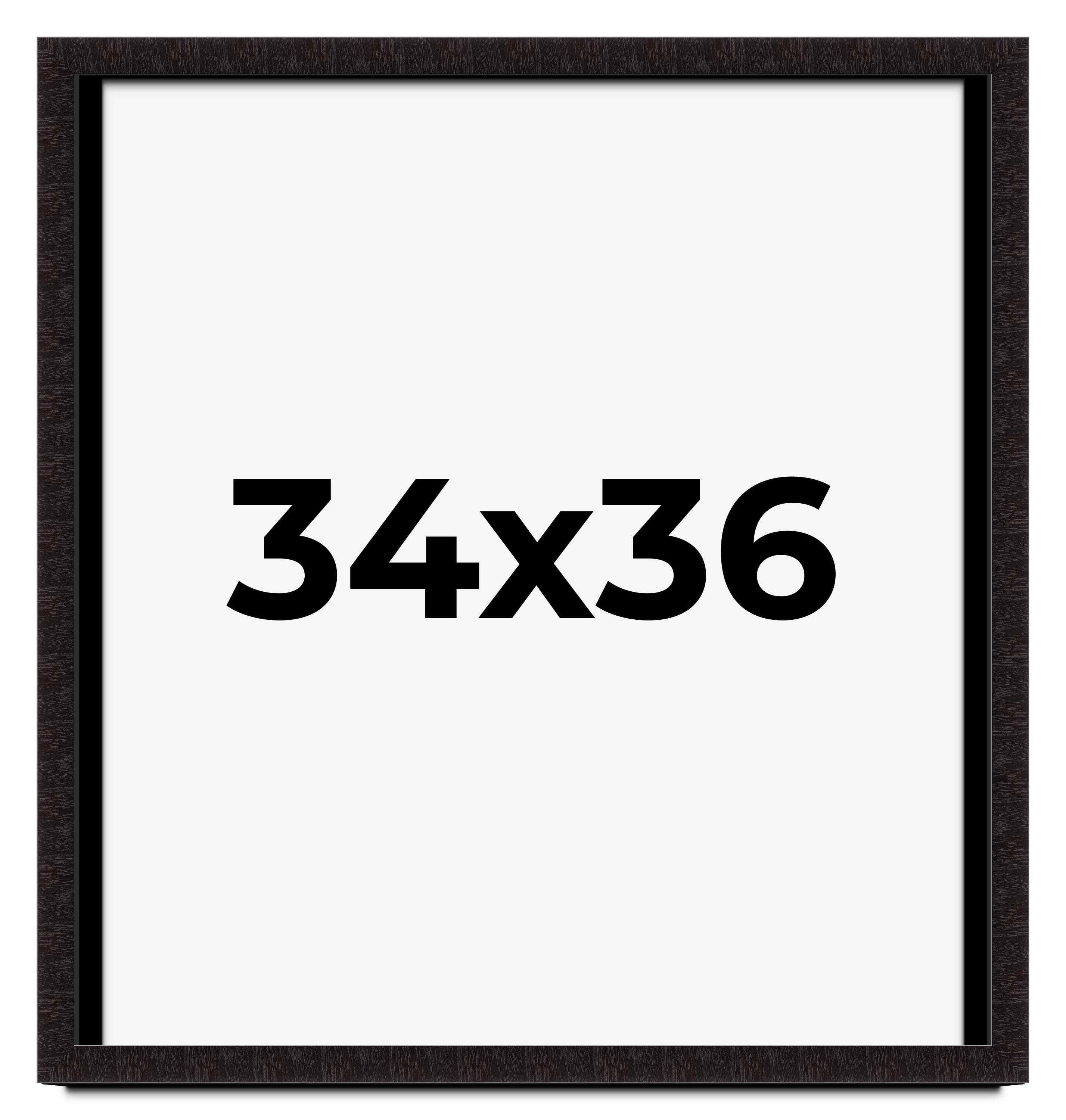 34x36 Shadow Box Black Solid Wood Display Picture Frame | 1 Inch Rabbet ...