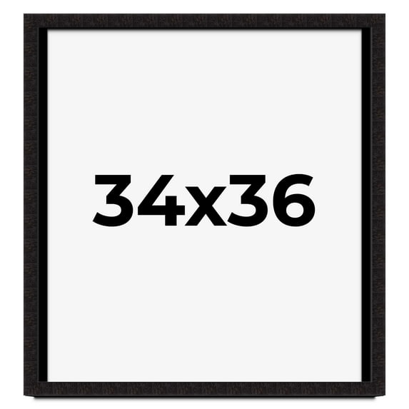 34x36 Shadow Box Black Solid Wood Display Picture Frame | 1 Inch Rabbet ...