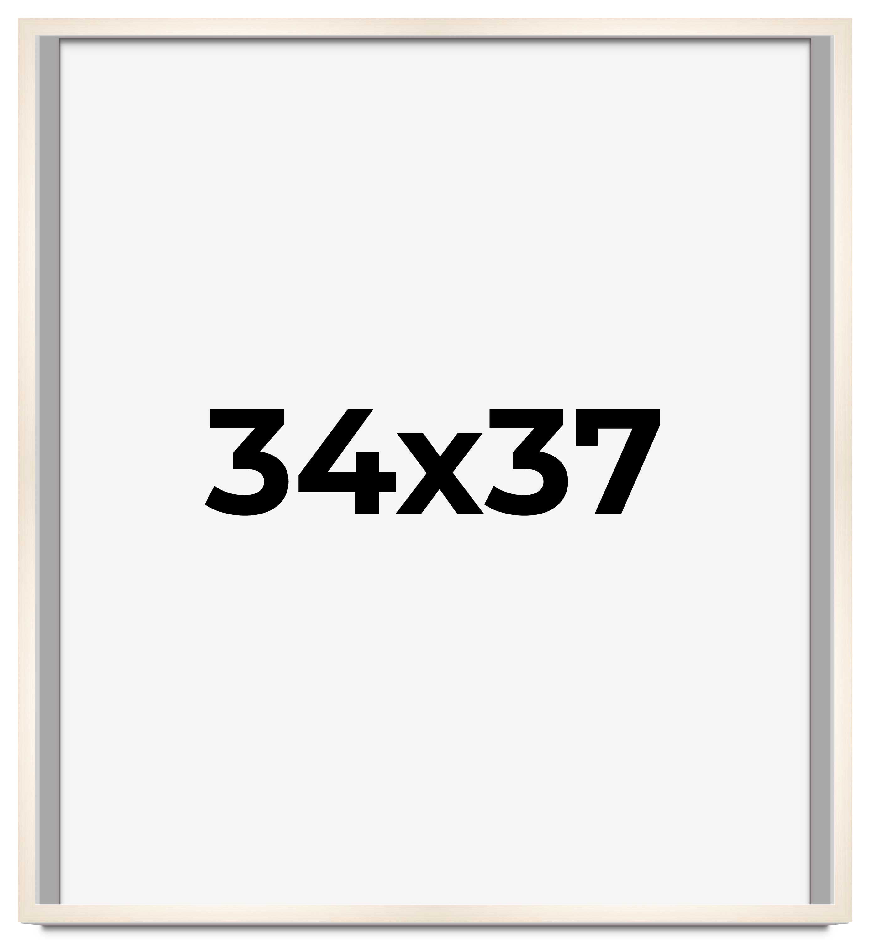 34x37 Frame White Wash Solid Wood Picture Frame | 0.8125 Inch Moulding ...