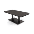 34x60" Small Duo Shaped Coffee Table With Square Metal Base - Walmart.com