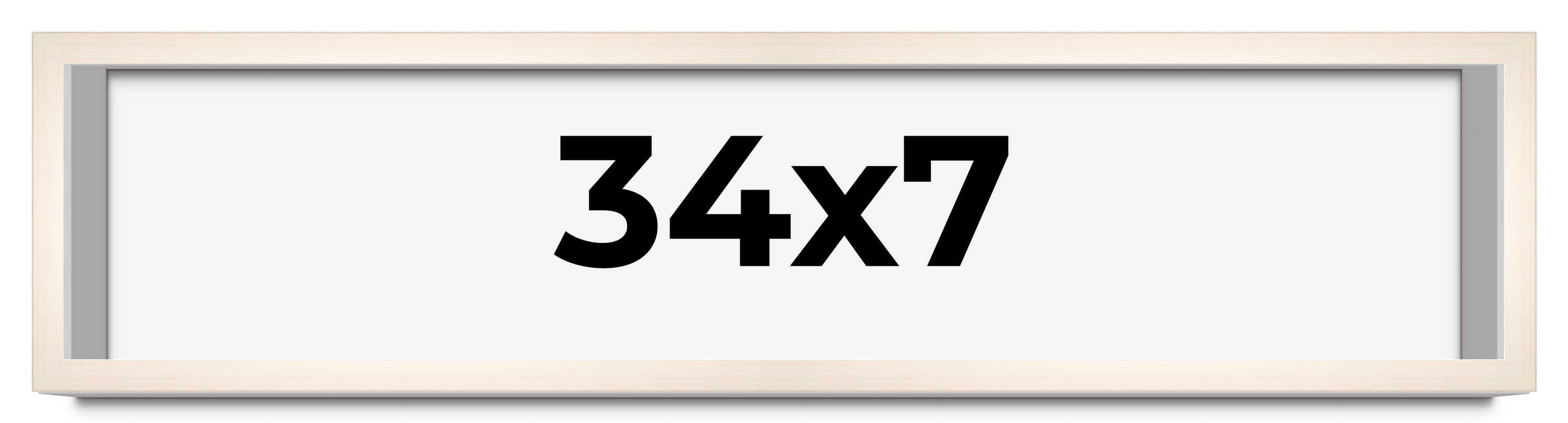 34x7 Shadow Box Cream of Wheat White Washed Display Frame | 0.875 ...