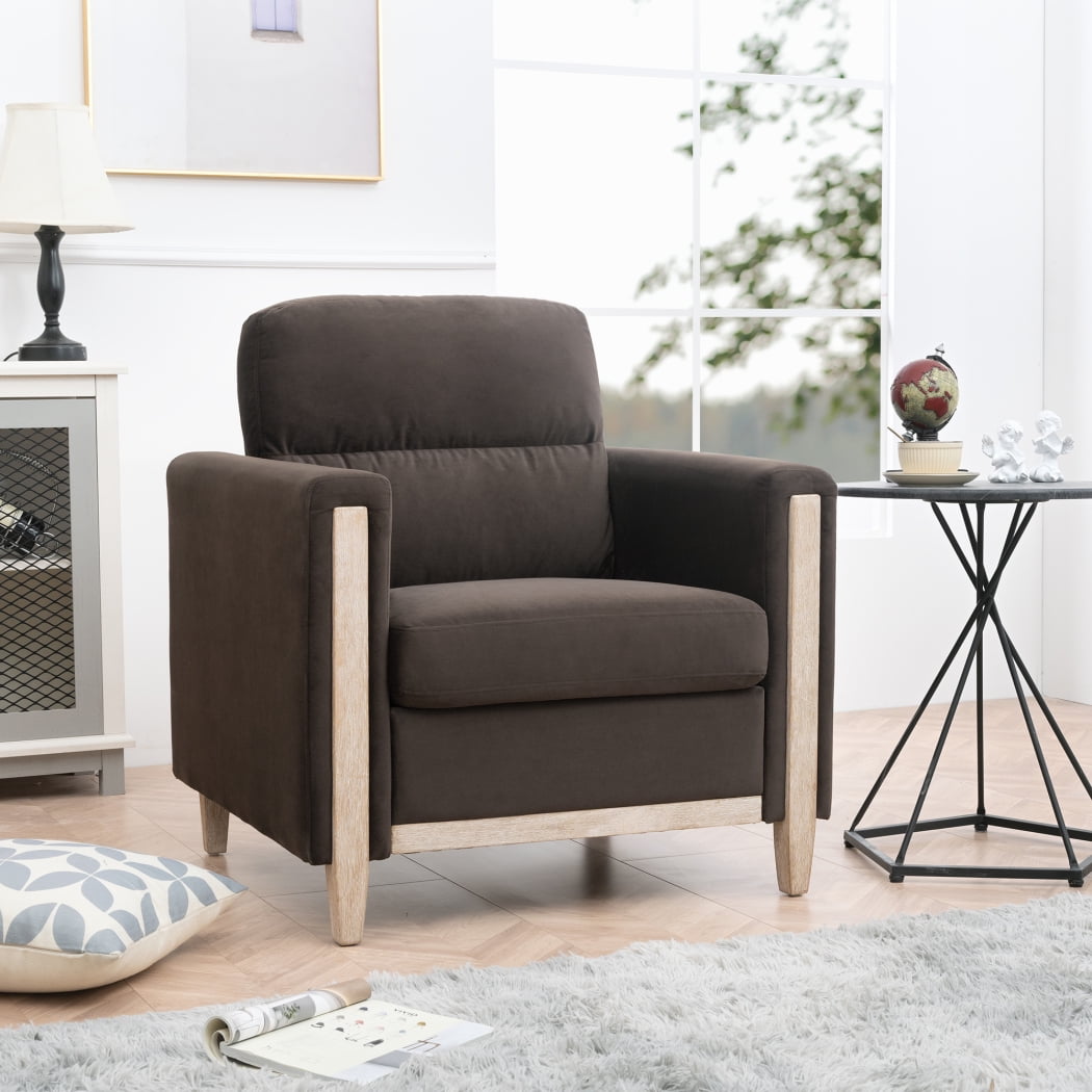 35" 1 Seater Sofa, Modern Fabric Sofa Chair, Upholstered Single Couch ...