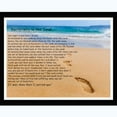 35.25" X 44" Panel Footprints in the Sand Beach Scenic Faith Poem ...