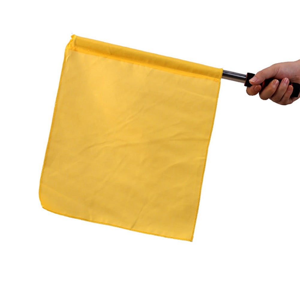 35*31cm Soccer Referee Flags Red Green Yellow White Football Linesman ...