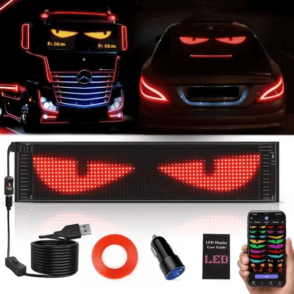 35.3in Smart Control LED Display Car Windshield Eyes LED Matrix Pixel ...