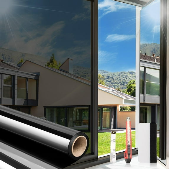 35.4 Inch .3 , Black One Way Window Film Daytime Window Tint for Anti ...