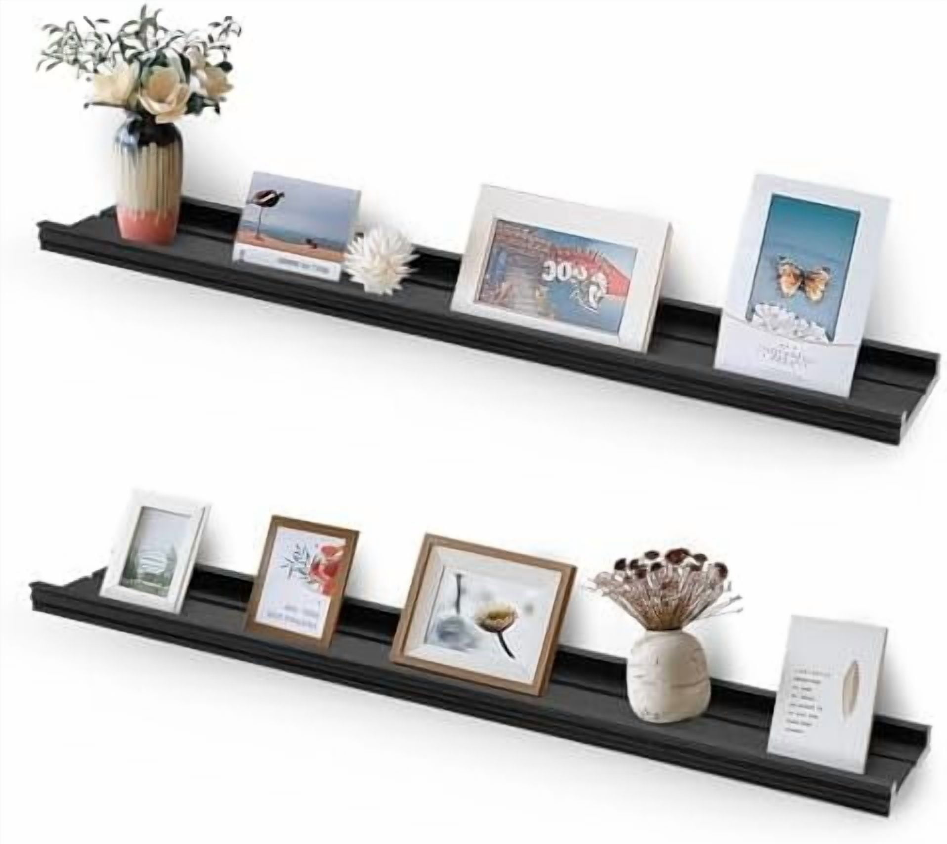 35.4 Inch Large Floating Shelves - Set of 2 Rustic Wood Floating ...