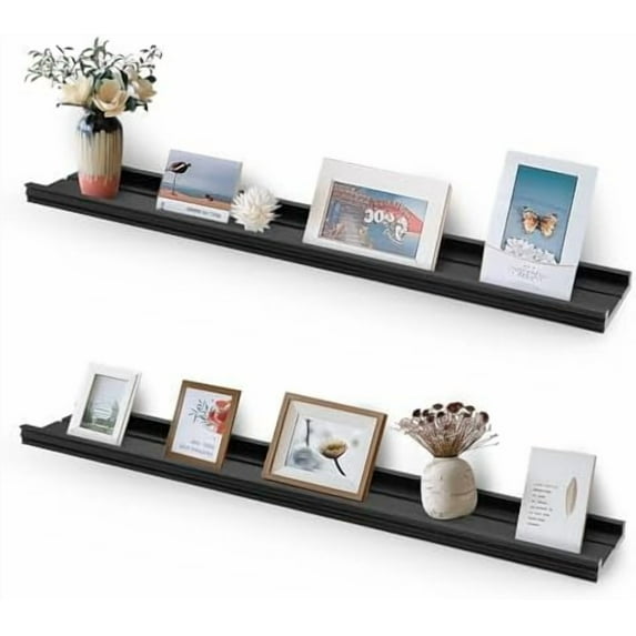 35.4 Inch Large Floating Shelves - Set of 2 Rustic Wood Floating ...