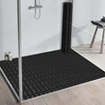 35.4"x24" PVC Large Shower Mat - Non-Suction Cup Non-Slip Heavy Duty ...